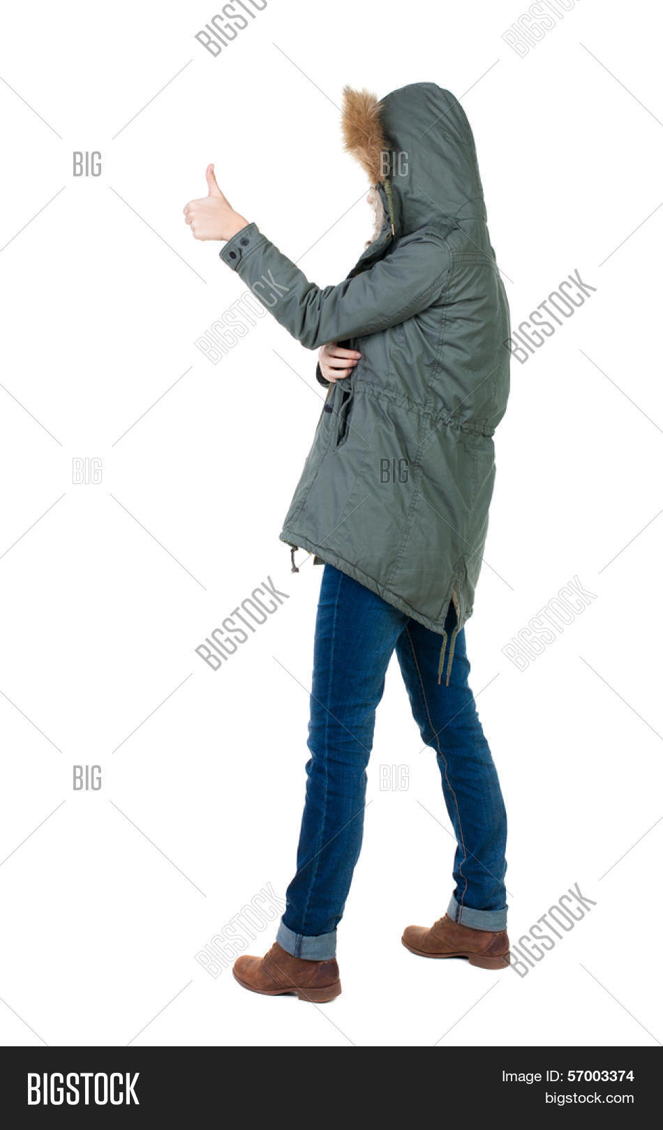 Back View Woman Thumbs Image & Photo (Free Trial) | Bigstock