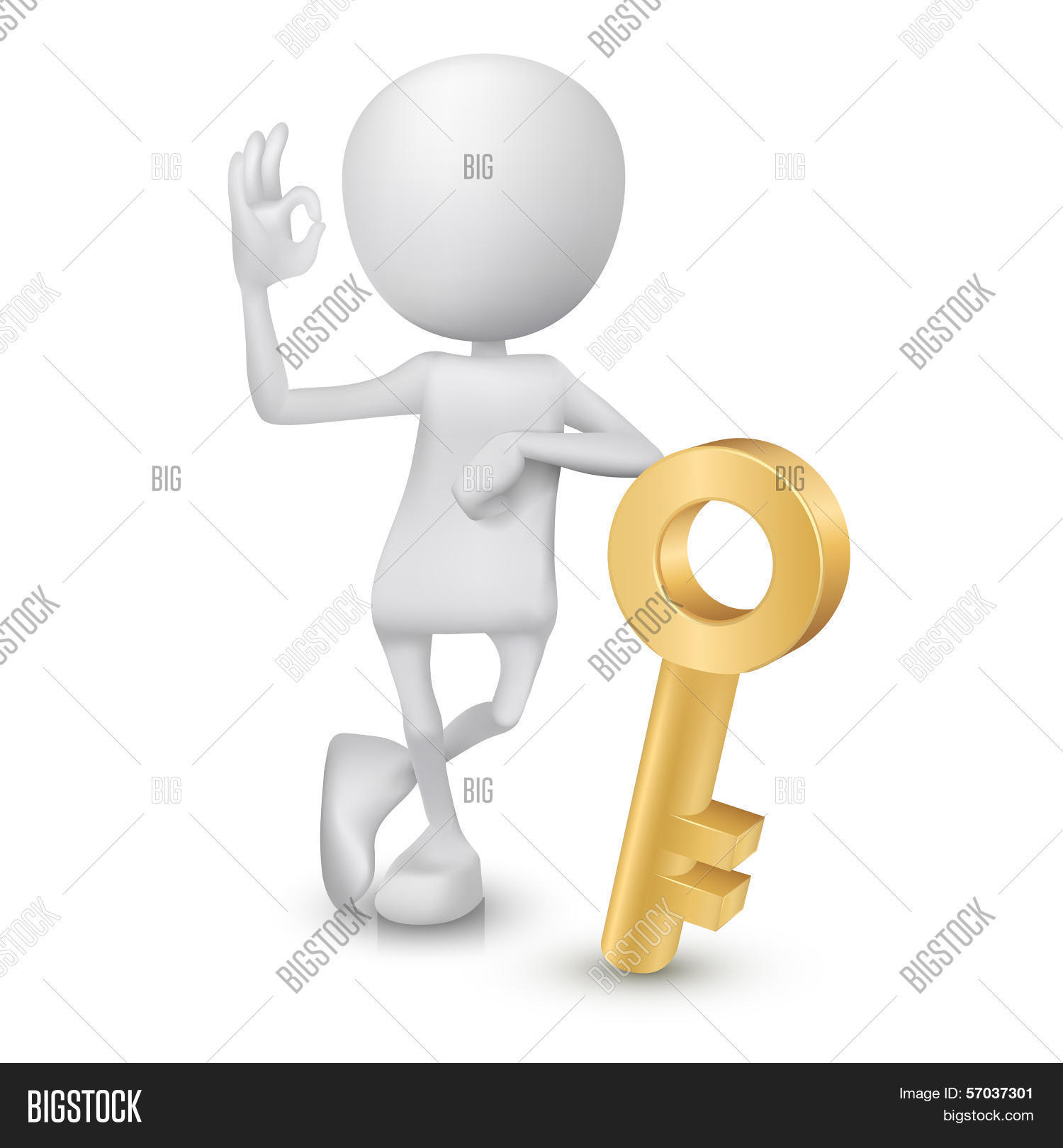 3D Man Showing Okay Vector & Photo (Free Trial) | Bigstock