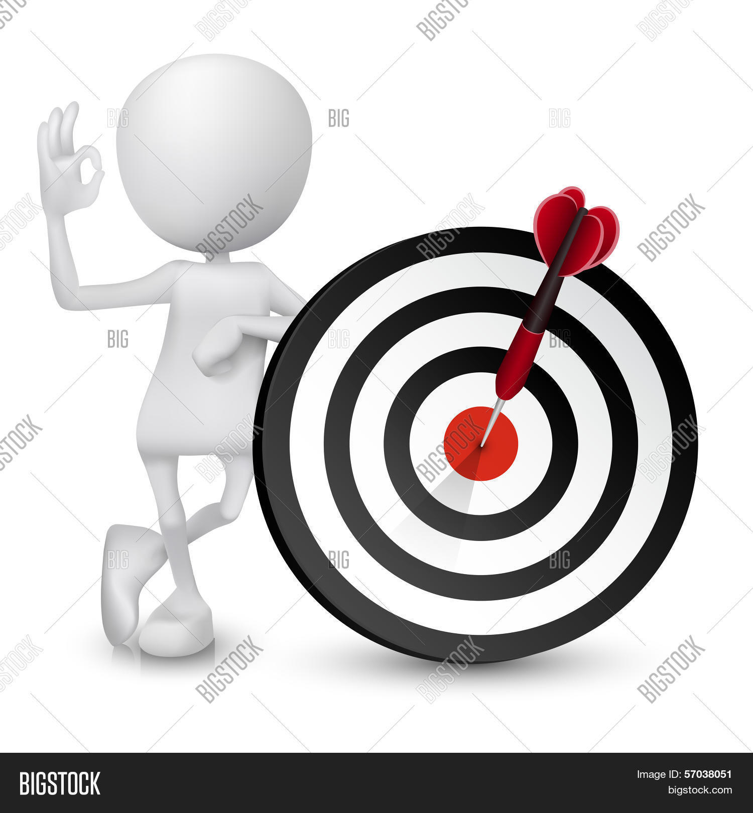 3D Man Showing Okay Vector & Photo (Free Trial) | Bigstock