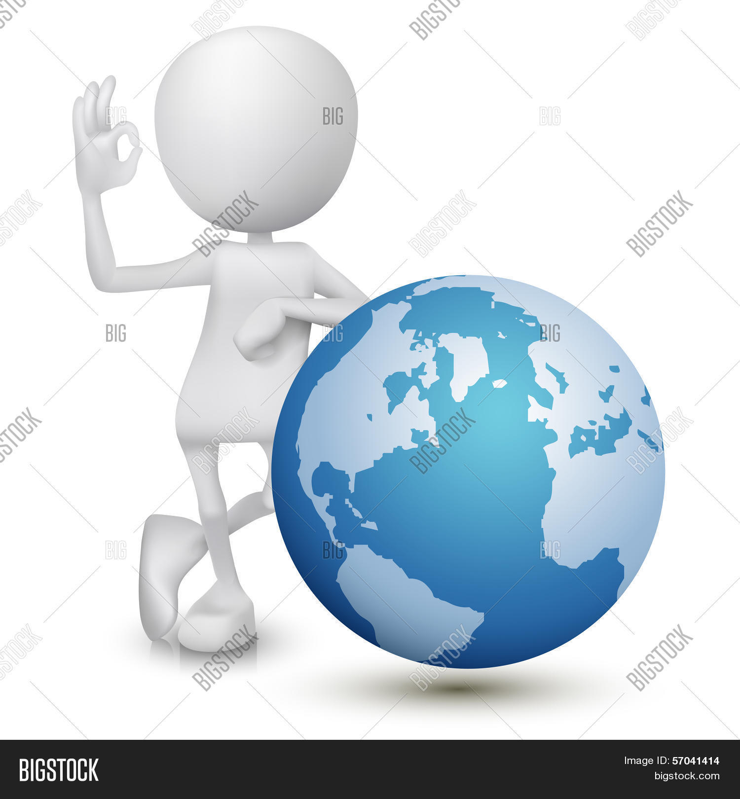 3D Man Showing Okay Vector & Photo (Free Trial) | Bigstock