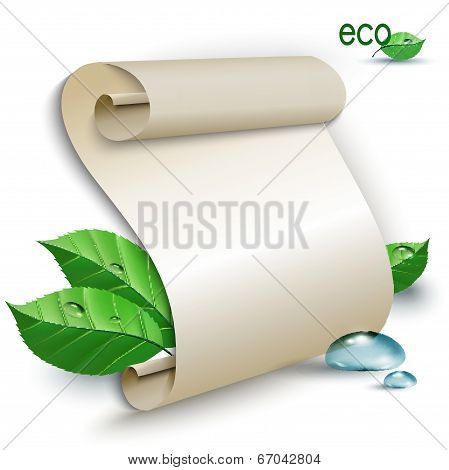 Eco Background Scroll Vector & Photo (Free Trial) | Bigstock