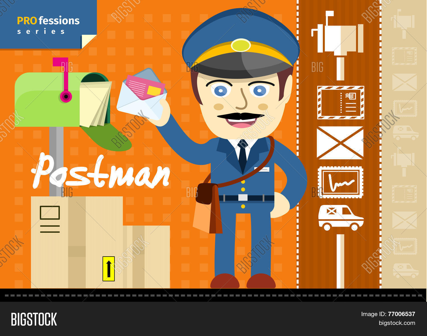 Male Postman Uniform Vector & Photo (Free Trial) | Bigstock