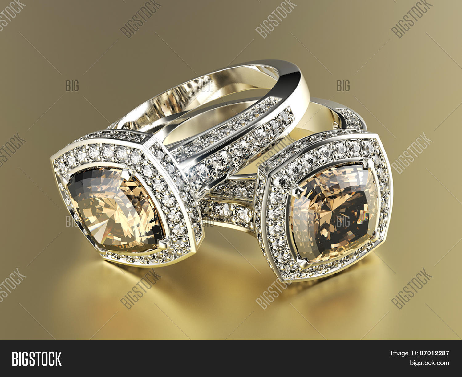Golden Engagement Ring Image & Photo (Free Trial) | Bigstock
