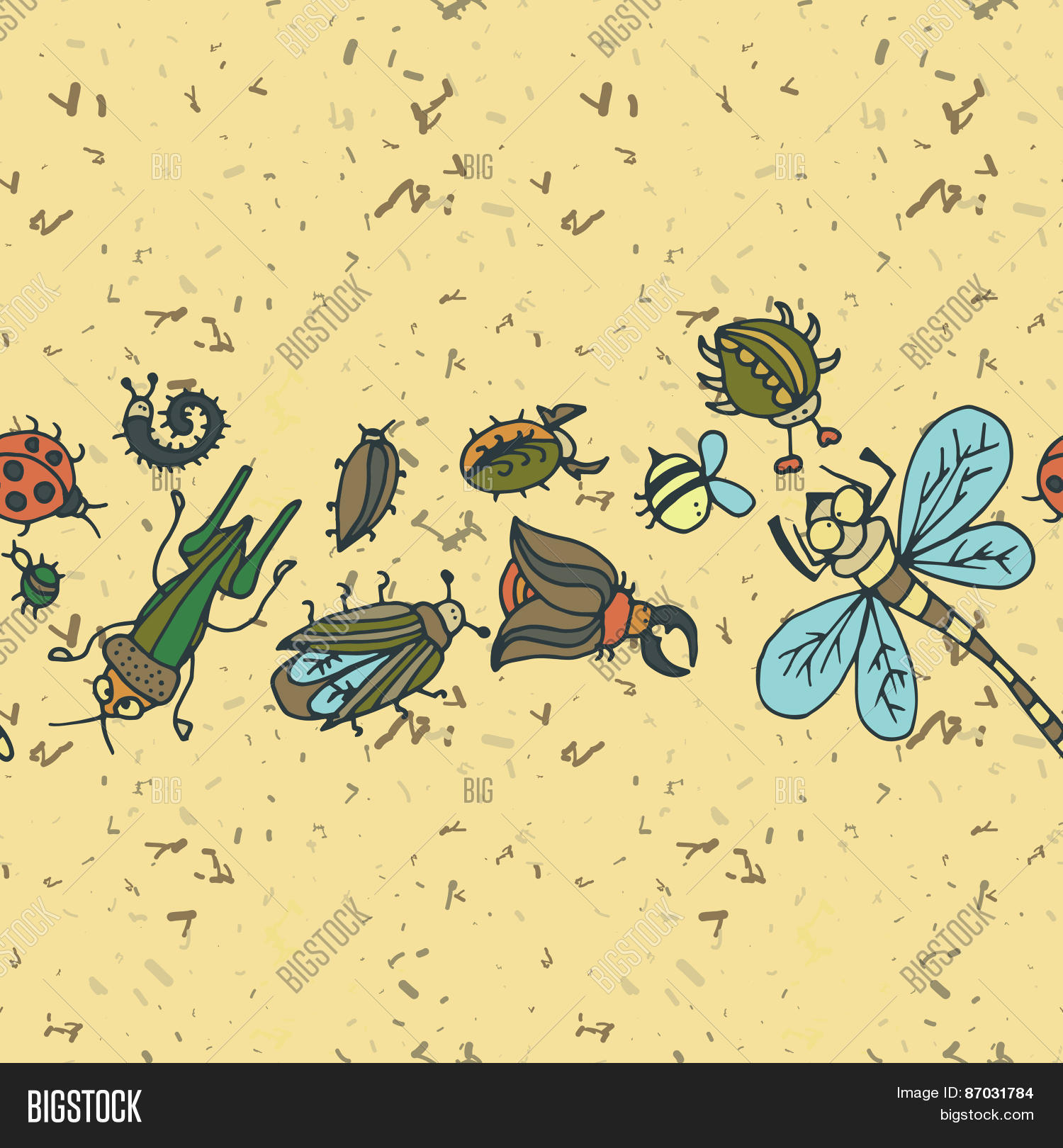 Cute Cartoon Insect Vector & Photo (Free Trial) | Bigstock