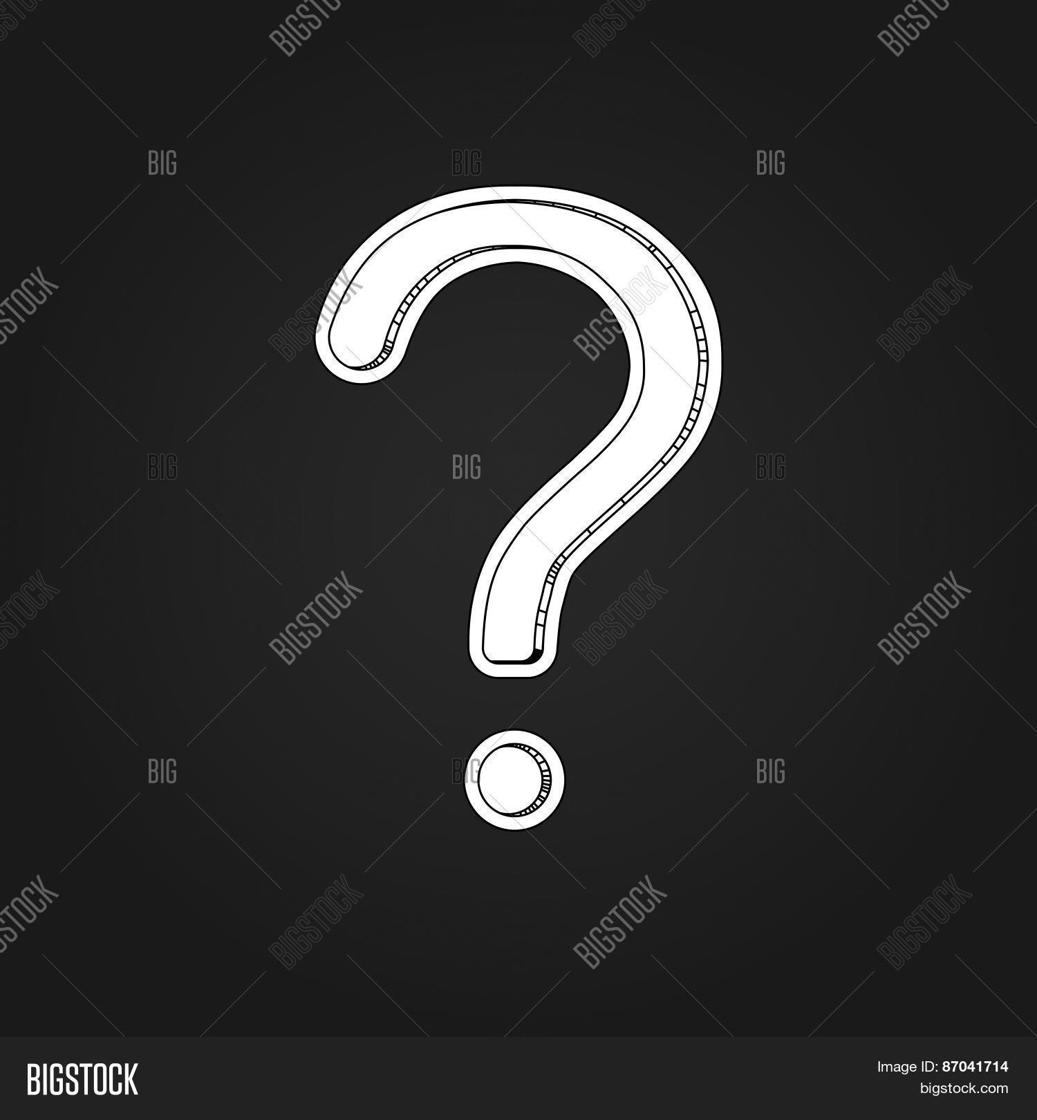 White Question Mark Vector & Photo (Free Trial) | Bigstock
