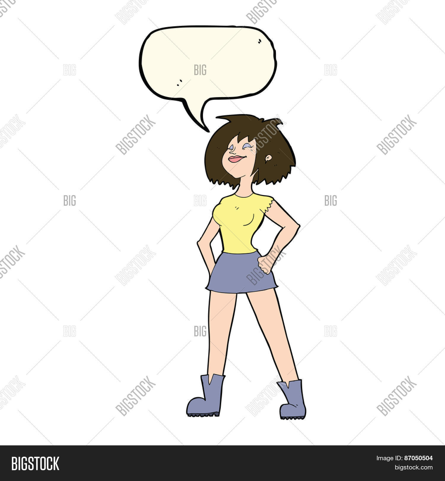 Cartoon Capable Woman Vector & Photo (Free Trial) | Bigstock