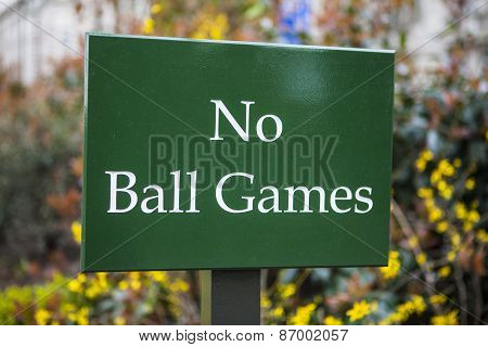 No Ball Games Sign Image & Photo (Free Trial) | Bigstock