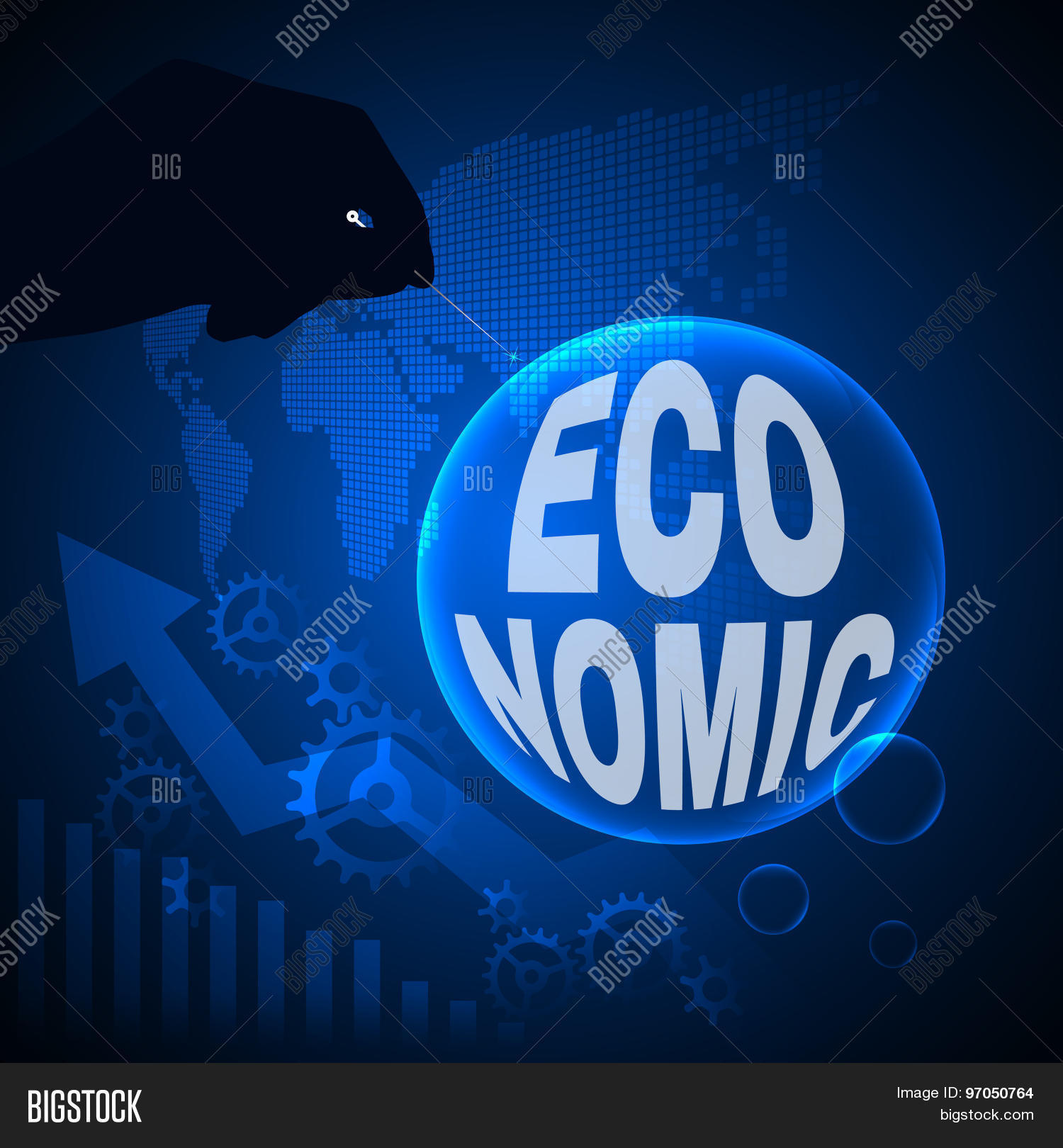 Bubble Economic Text Vector & Photo (Free Trial) | Bigstock