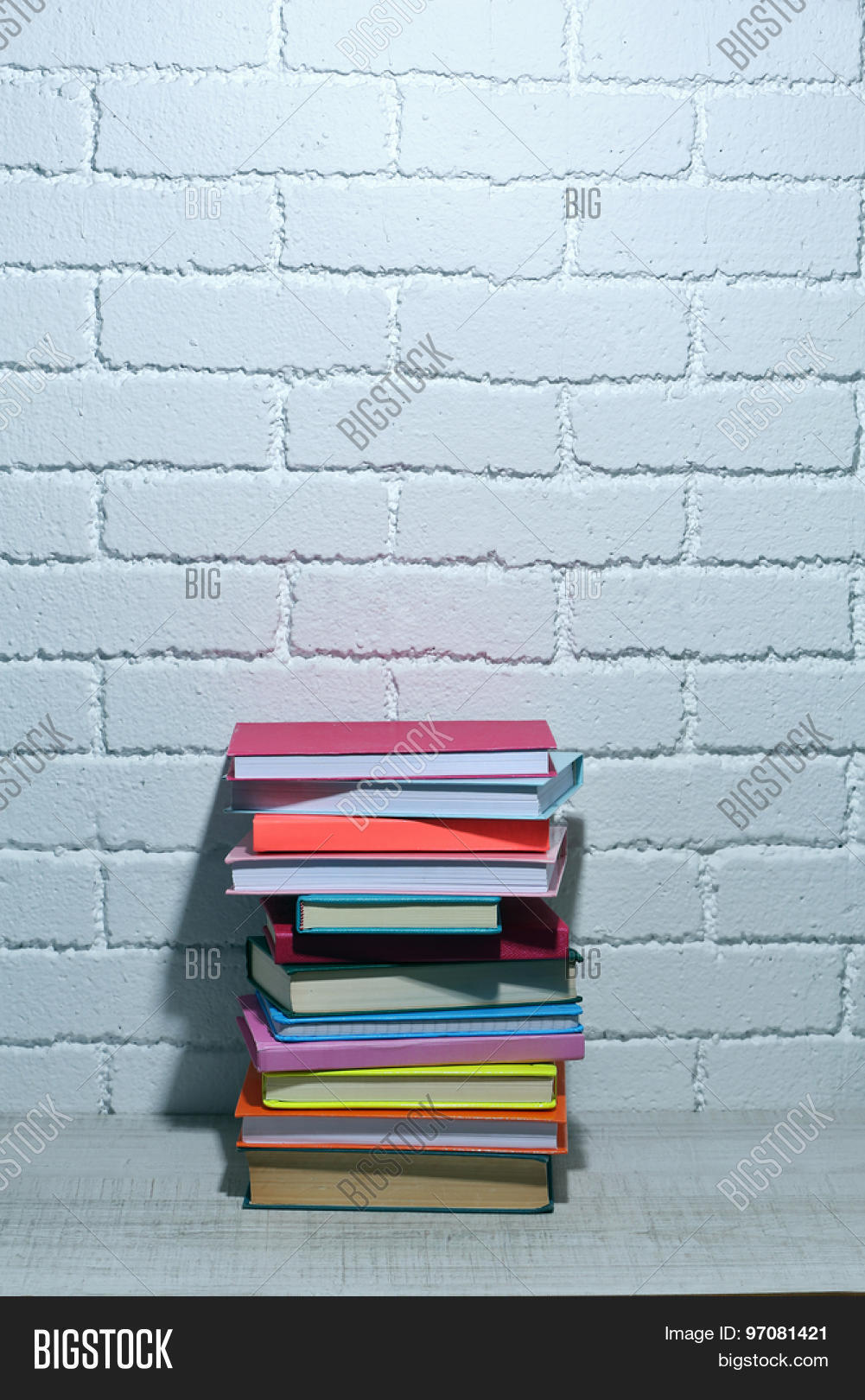 Stack Books On Shelf Image & Photo (Free Trial) | Bigstock