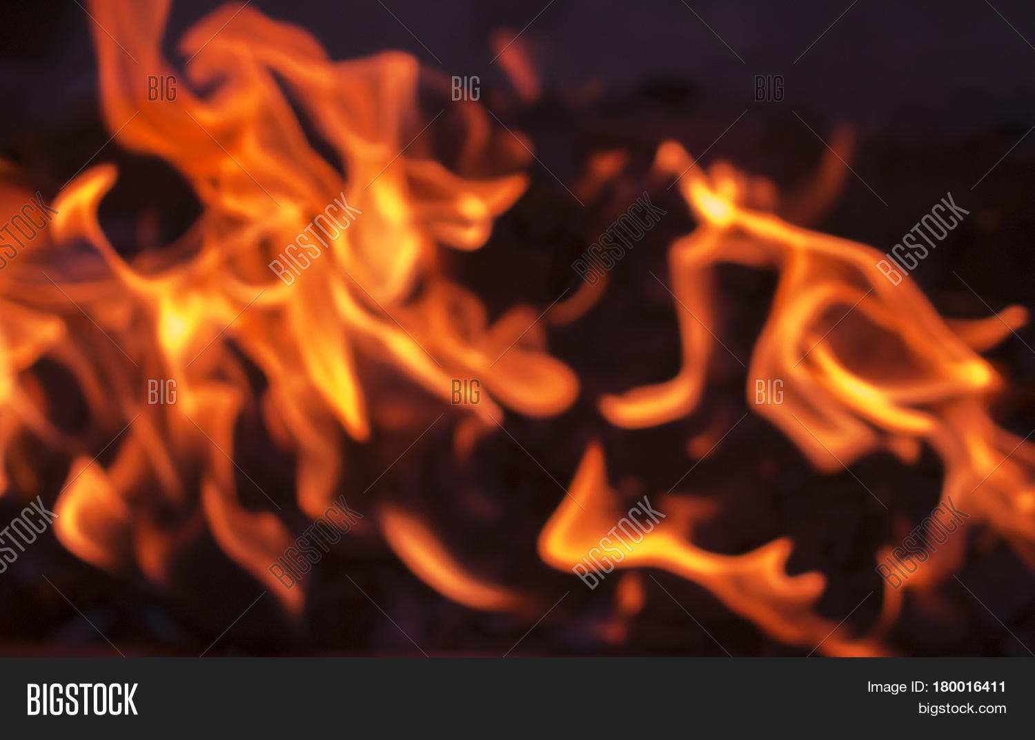 Orange Fire On Lack Image & Photo (Free Trial) | Bigstock