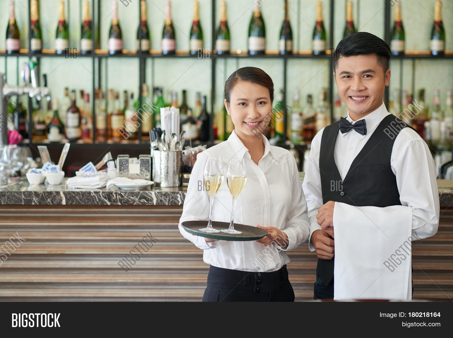 Smiling Waiter Image & Photo (Free Trial) | Bigstock