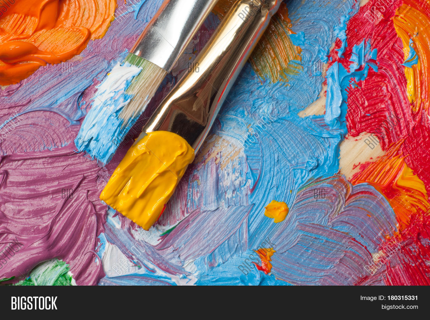 Colored Oil Paint On Image & Photo (Free Trial) | Bigstock
