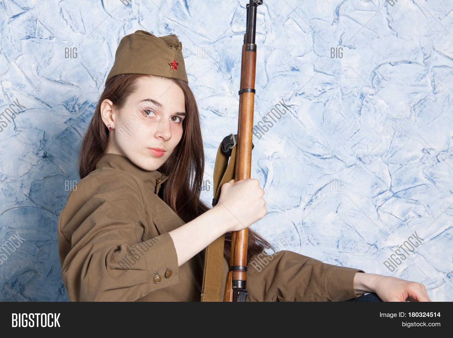 Woman Russian Military Image & Photo (Free Trial) | Bigstock