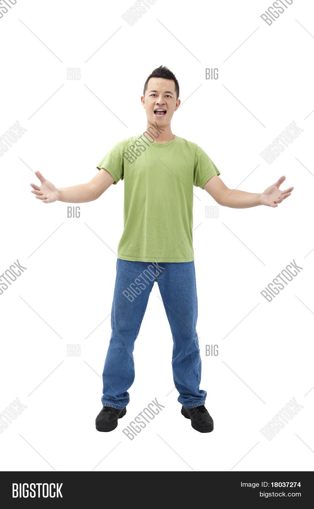 Young Man Arms Open Image & Photo (Free Trial) | Bigstock