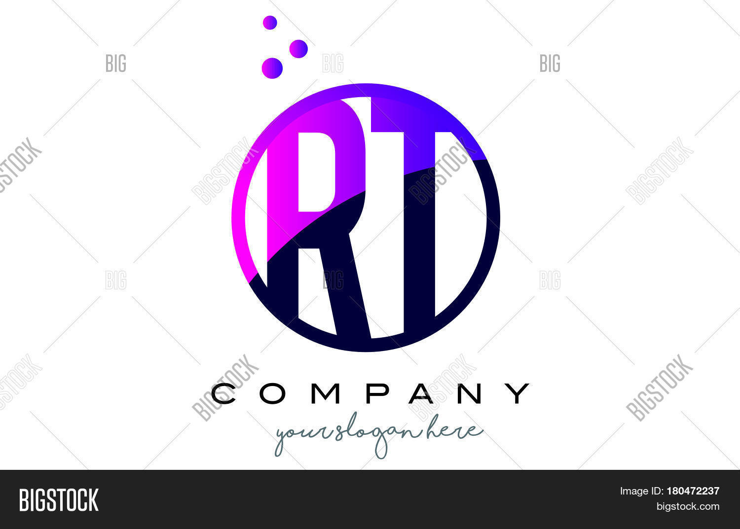 Rt R T Circle Letter Vector & Photo (Free Trial) | Bigstock