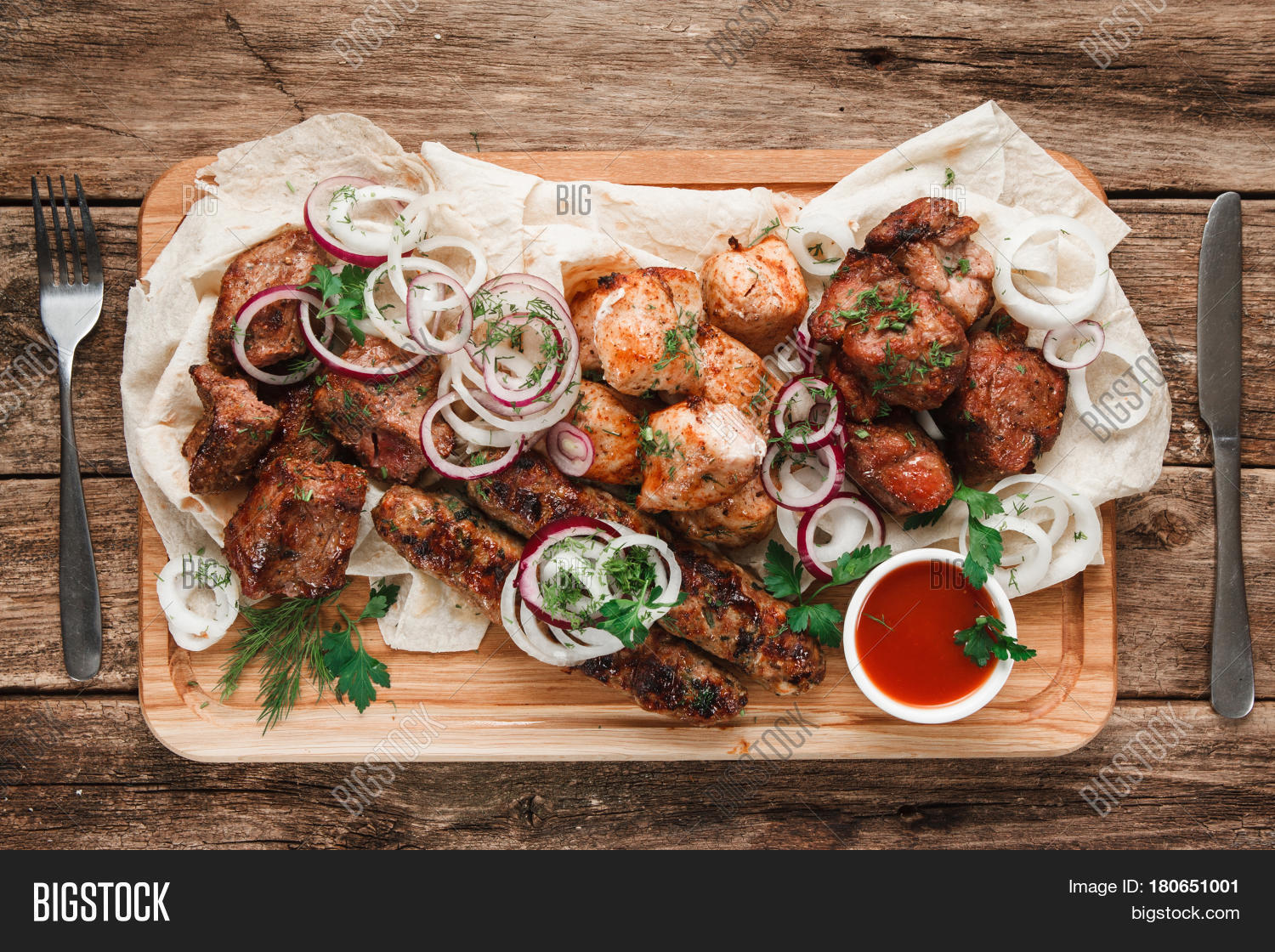 Mixed Grilled Meat On Image & Photo (Free Trial) | Bigstock