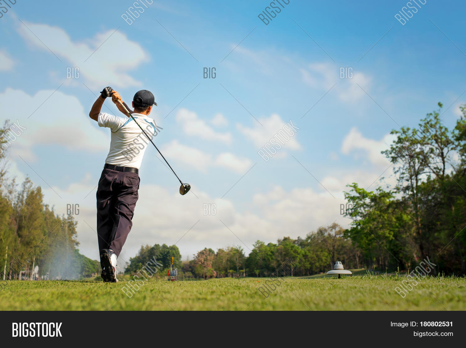 Golfer Hitting Golf Image & Photo (Free Trial) | Bigstock