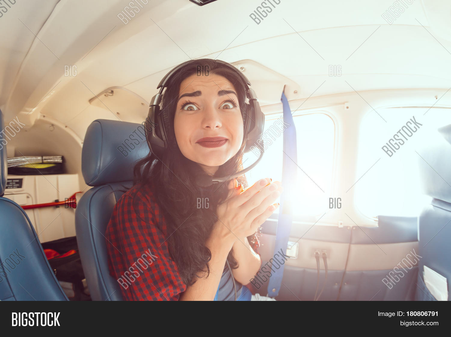 Fear Flying Woman Image & Photo (Free Trial) | Bigstock