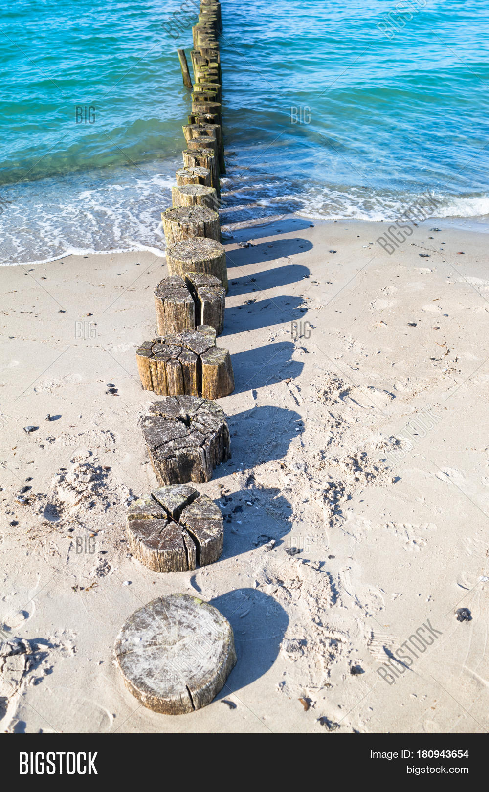 Row Wooden Breakwater Image & Photo (Free Trial) | Bigstock