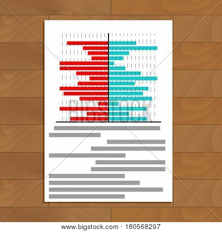 File Chart On Table. Vector & Photo (Free Trial) | Bigstock