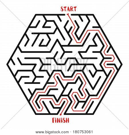 Hexagonal Maze Game Vector & Photo (Free Trial) | Bigstock