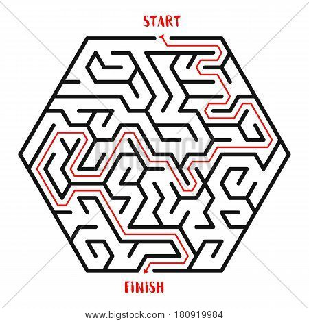 Hexagonal Maze Game Vector & Photo (Free Trial) | Bigstock