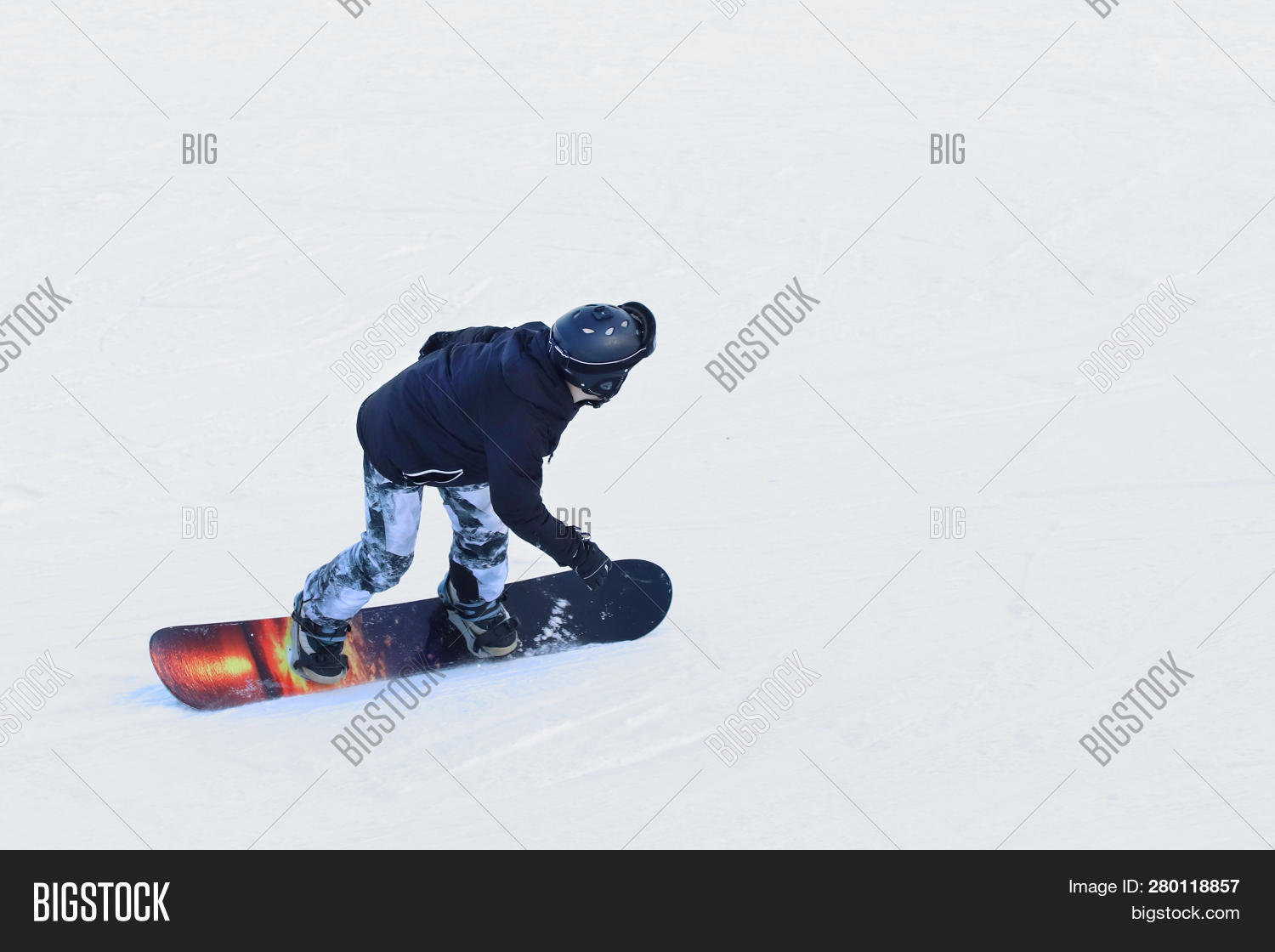 Snowboarder Riding On Image & Photo (Free Trial) | Bigstock