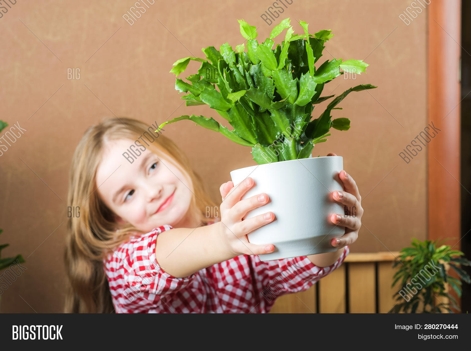 Girl Holding Pot Image & Photo (Free Trial) | Bigstock