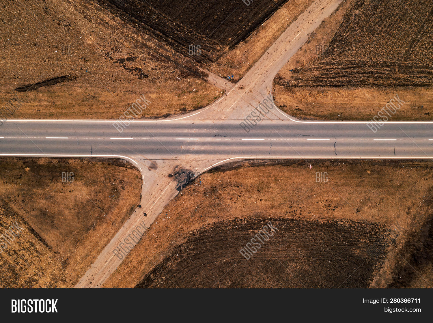 Aerial View Empty Road Image & Photo (Free Trial) | Bigstock