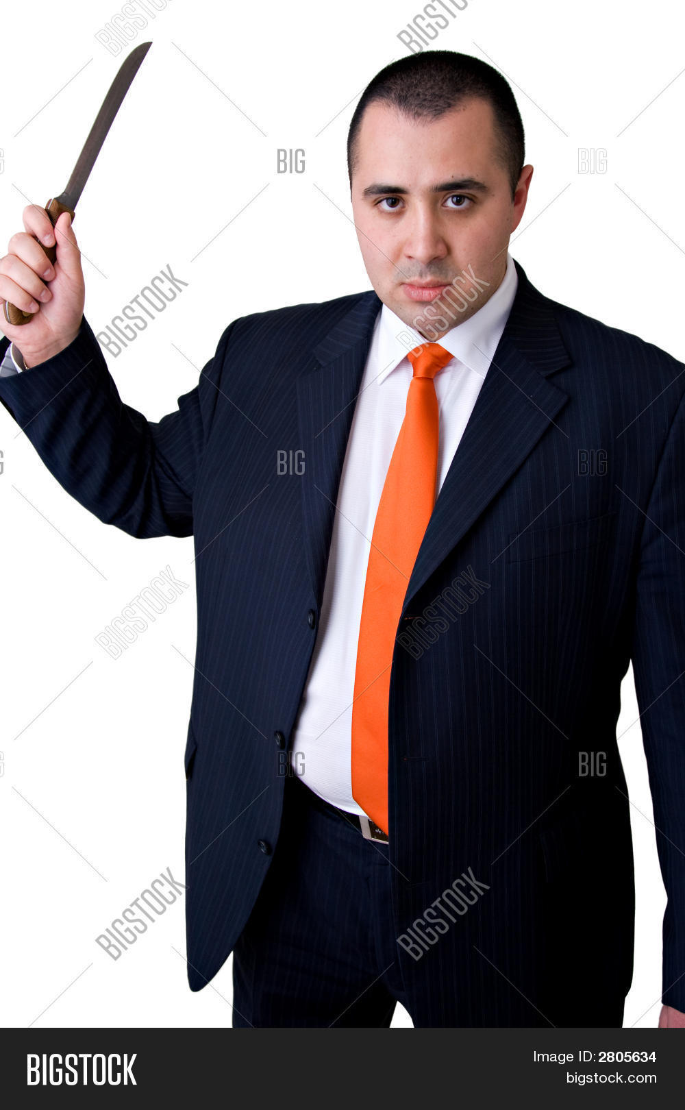 Angry Business Man Knife Image & Photo | Bigstock