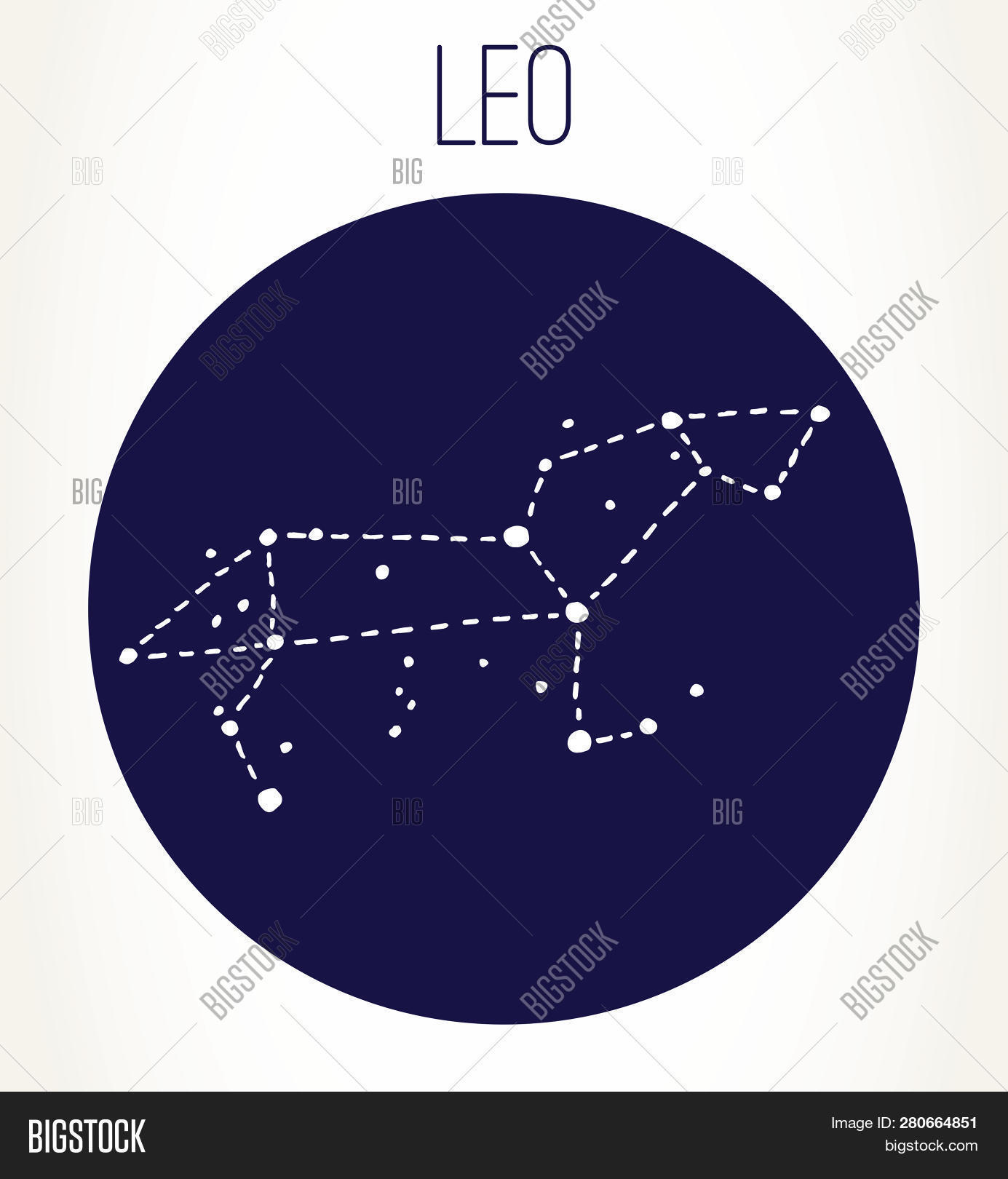 Leo Hand Drawn Zodiac Vector & Photo (Free Trial) | Bigstock