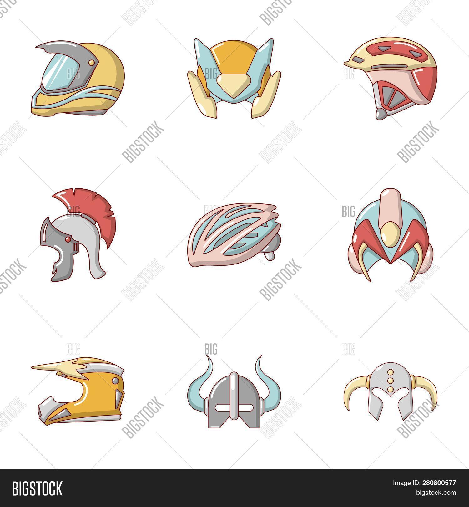 Racing Helmet Icons Image & Photo (Free Trial) | Bigstock