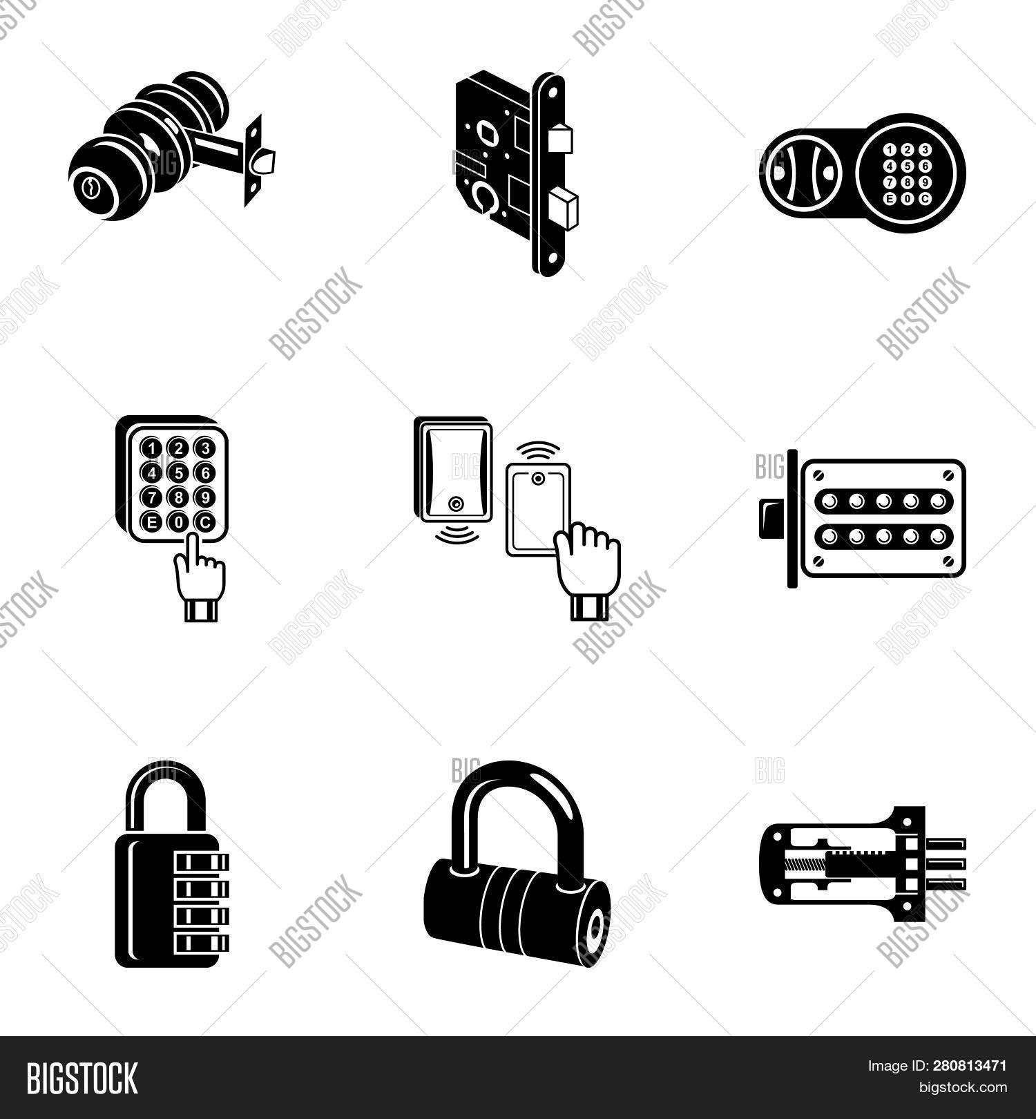 Cipher Icons Set. Image & Photo (Free Trial) | Bigstock