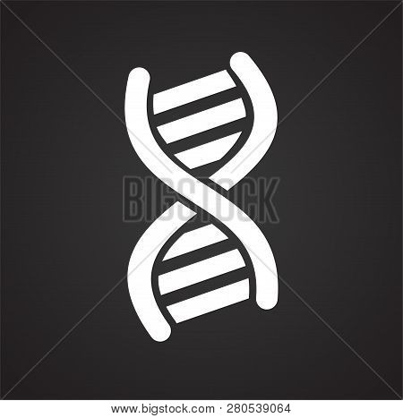 Dna Rna Icon On Black Vector & Photo (Free Trial) | Bigstock