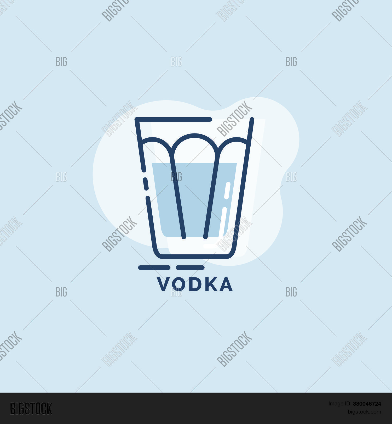 Shot Vodka Line Art Vector & Photo (Free Trial) | Bigstock