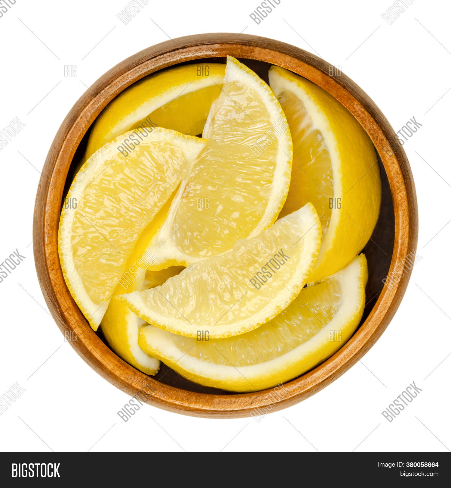 Lemon Half Wooden Bowl Image & Photo (Free Trial) | Bigstock
