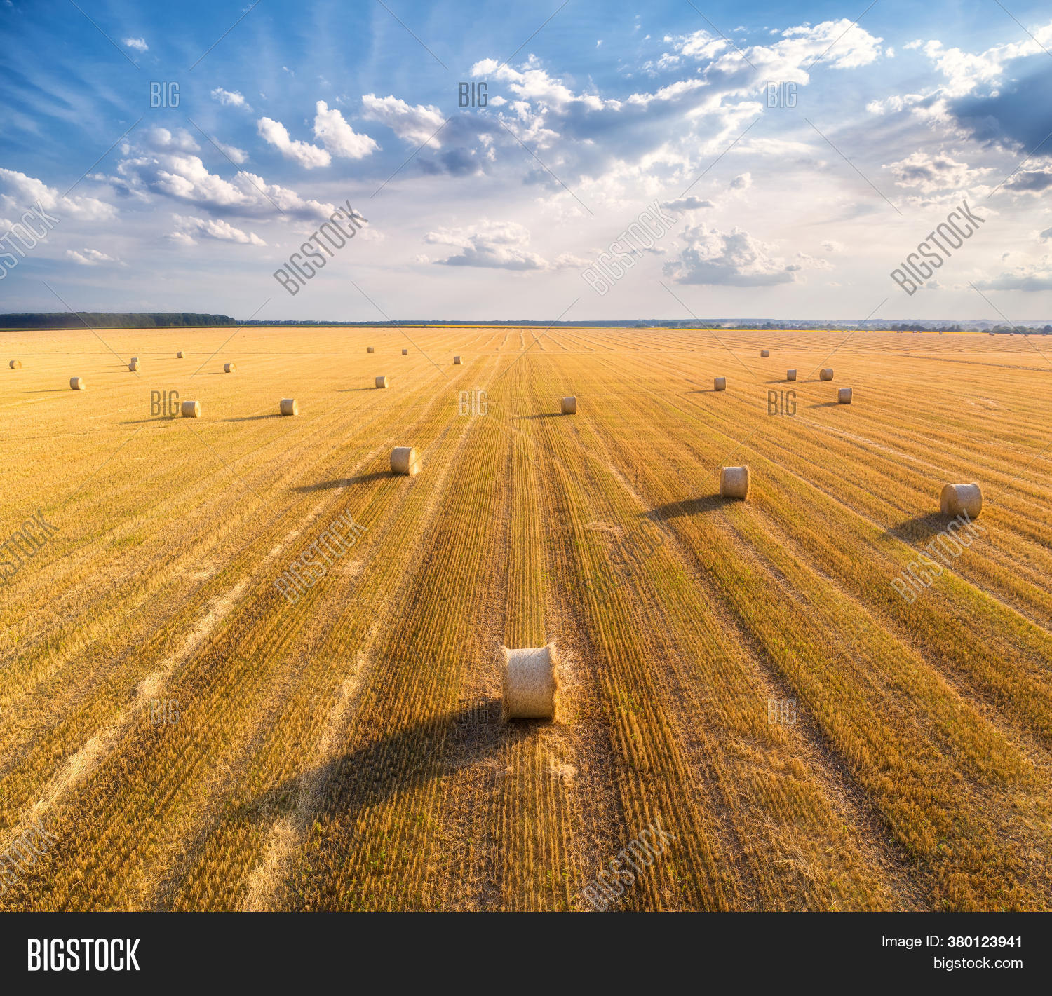 Aerial View Hay Bales Image & Photo (Free Trial) | Bigstock