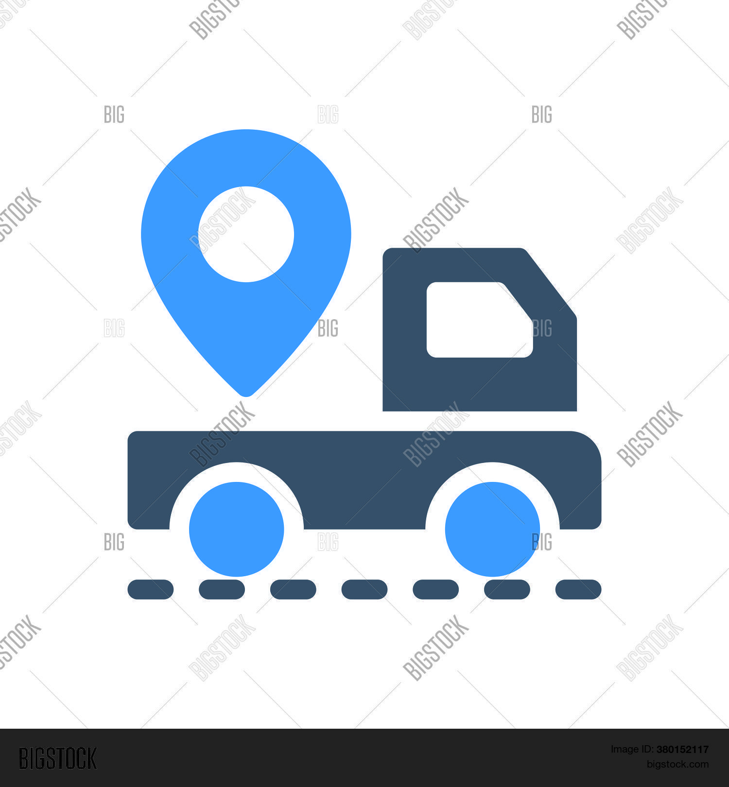 Truck Location Icon Vector & Photo (Free Trial) | Bigstock