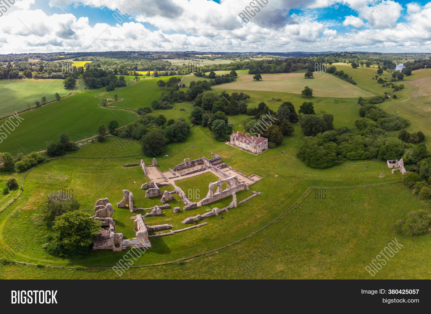 Ruins Bayham Abbey, Image & Photo (Free Trial) | Bigstock