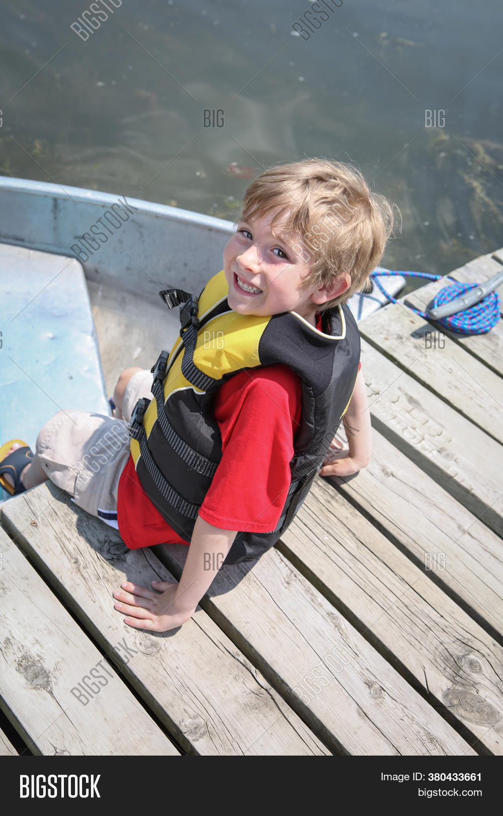 Young Boy On Dock Image & Photo (Free Trial) | Bigstock