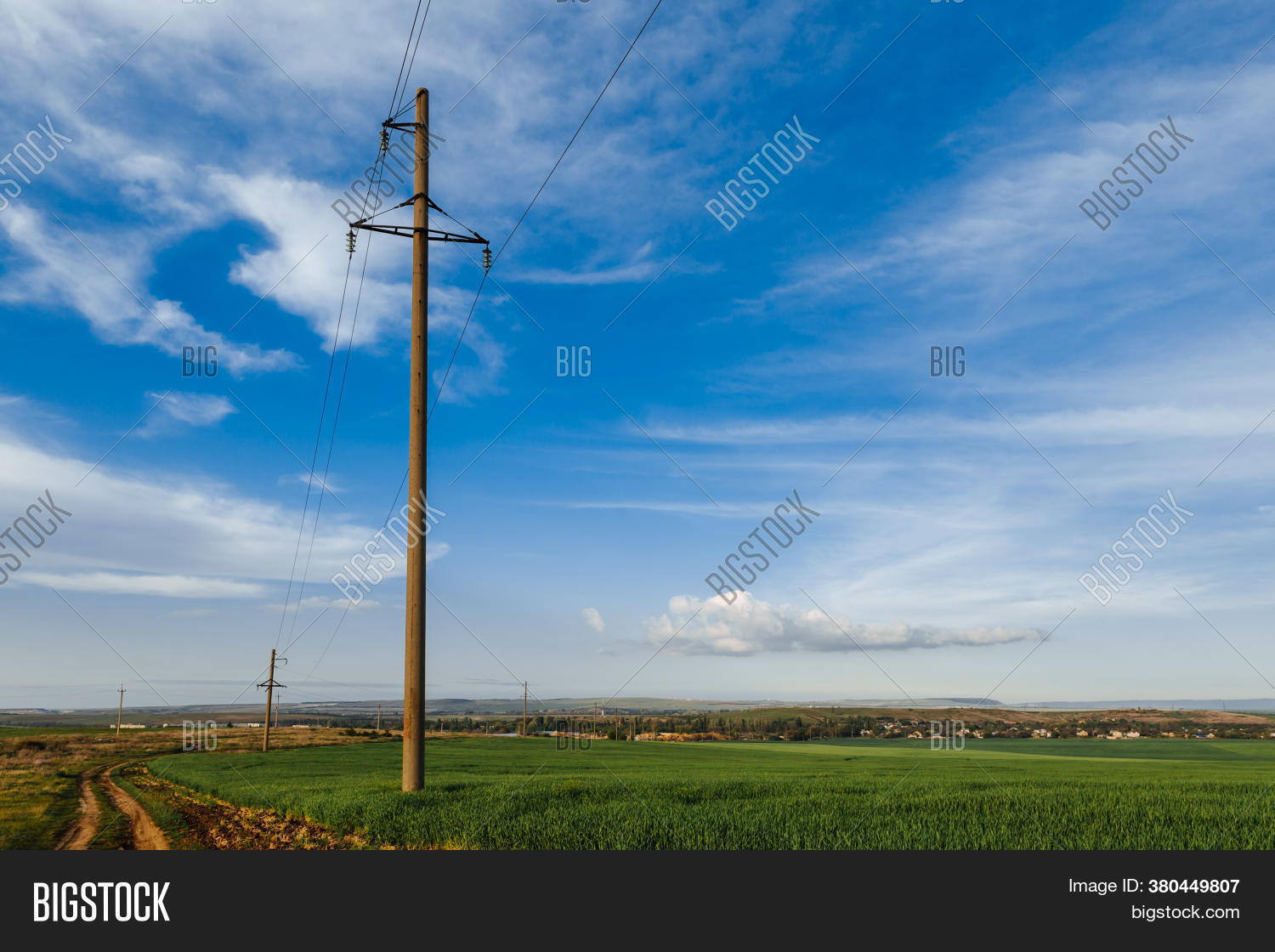 Row Poles Power Line Image & Photo (Free Trial) | Bigstock