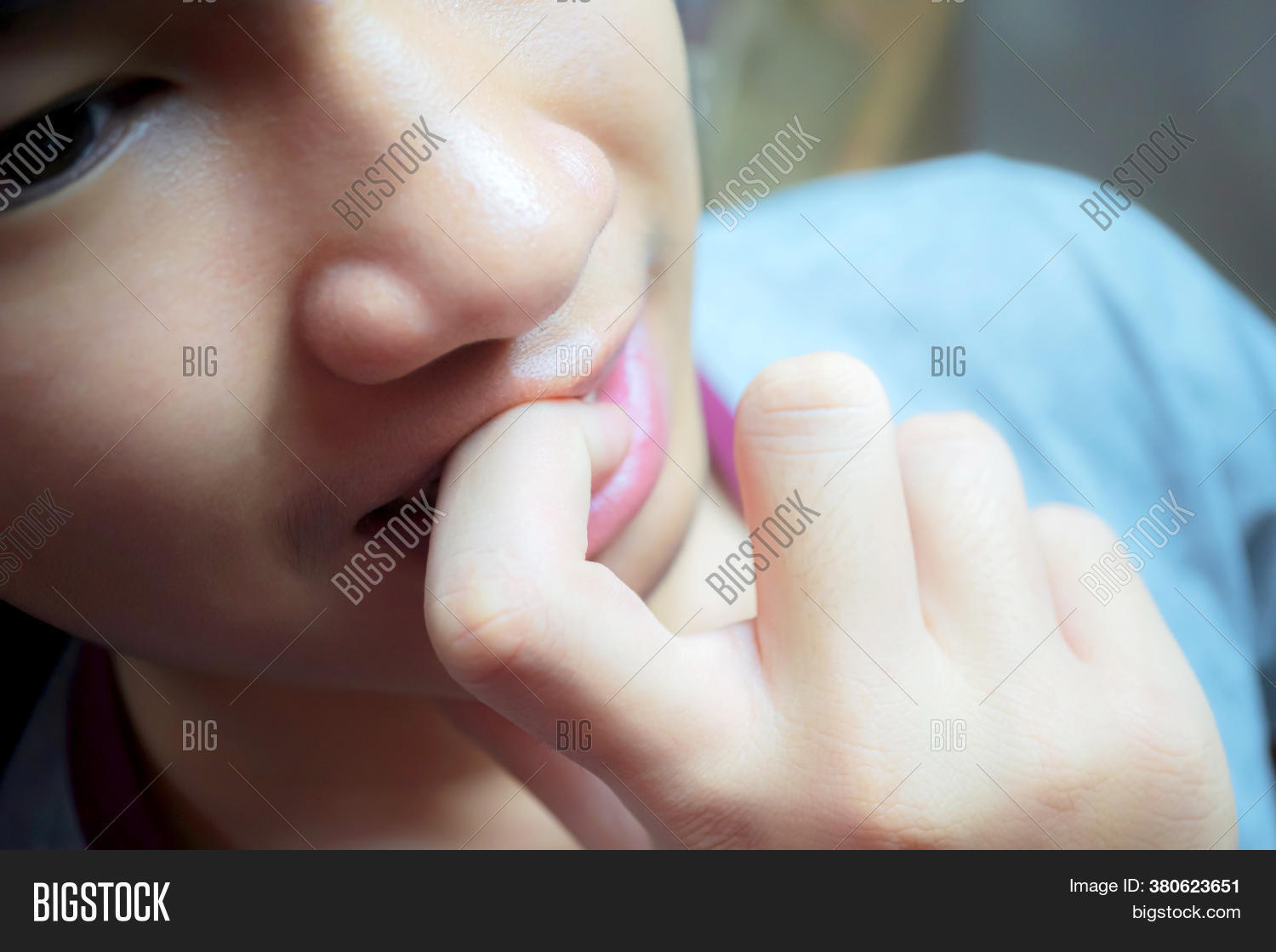 Boy Biting Nail. Cause Image & Photo (Free Trial) | Bigstock