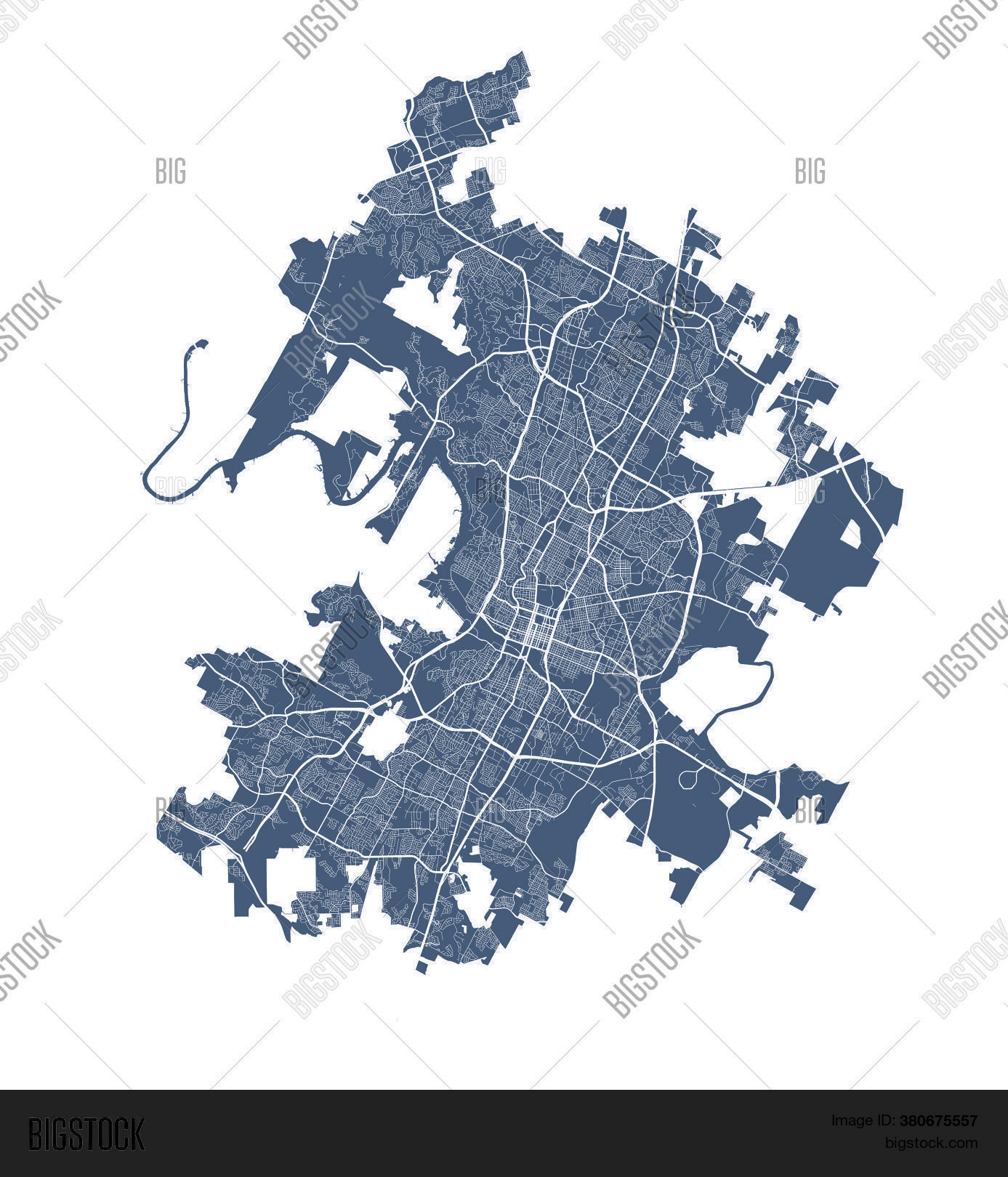 Austin Map. Detailed Vector & Photo (Free Trial) | Bigstock