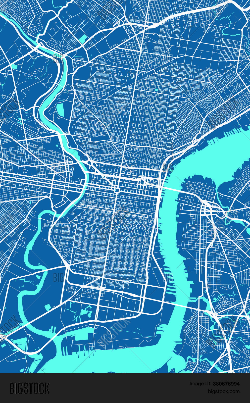 Philadelphia City Map Vector & Photo (Free Trial) | Bigstock
