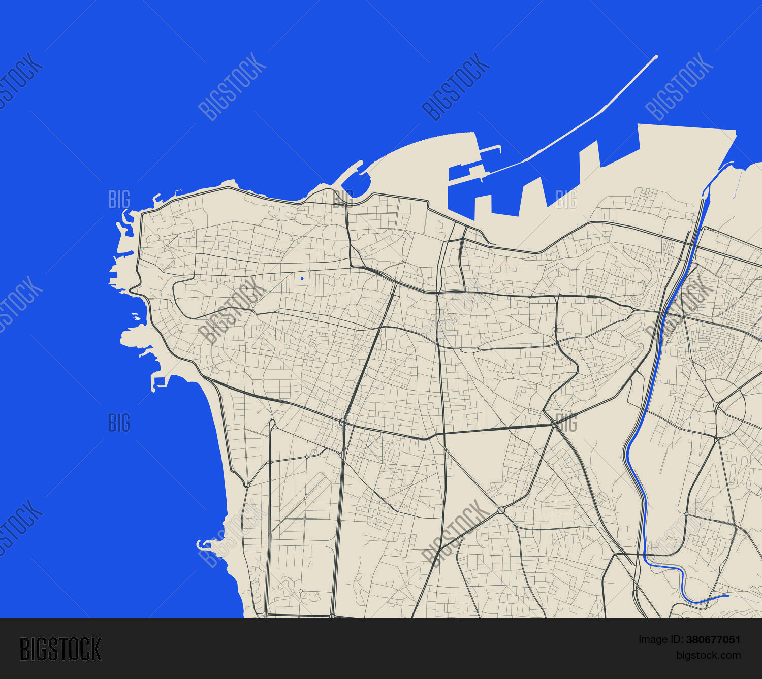 Beirut City Map Vector & Photo (Free Trial) | Bigstock