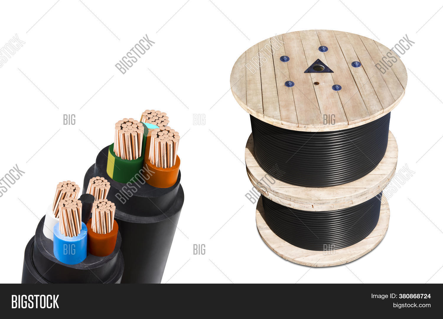 Electric Wire On White Image & Photo (Free Trial) | Bigstock