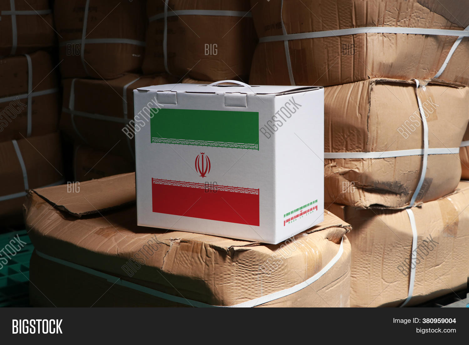 Iran Flag On White Box Image & Photo (Free Trial) | Bigstock