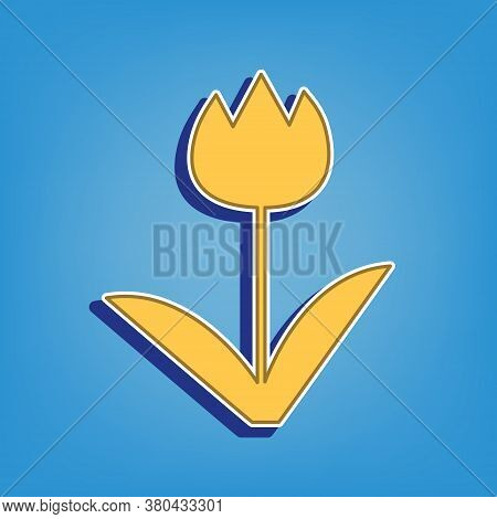 Tulip Sign. Golden Vector & Photo (Free Trial) | Bigstock