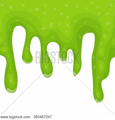 Green Slime Dripping Background