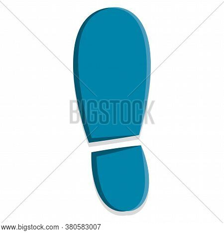Blue Footprint Icon. Vector & Photo (Free Trial) | Bigstock